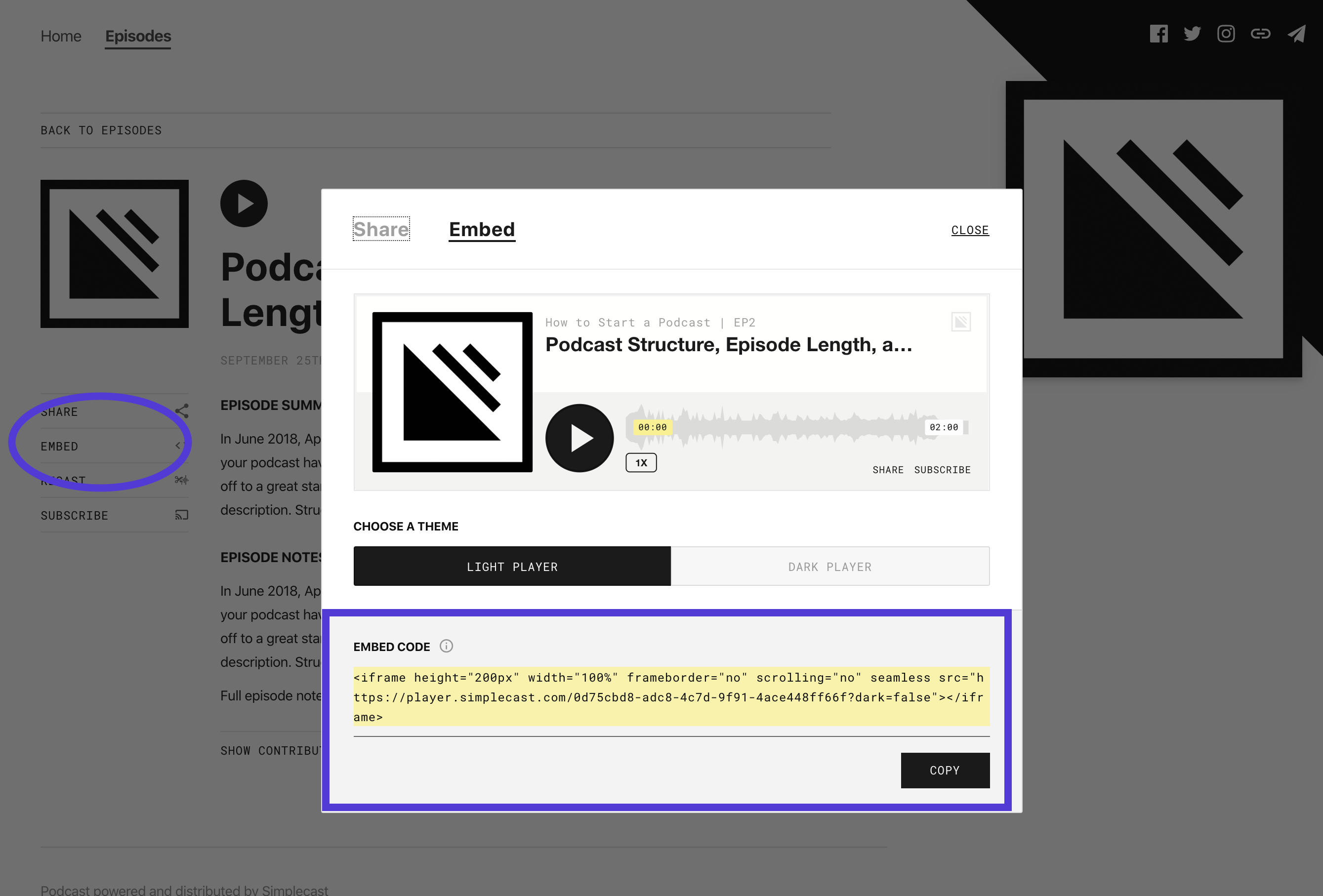 Publishing a Private Episode – Simplecast